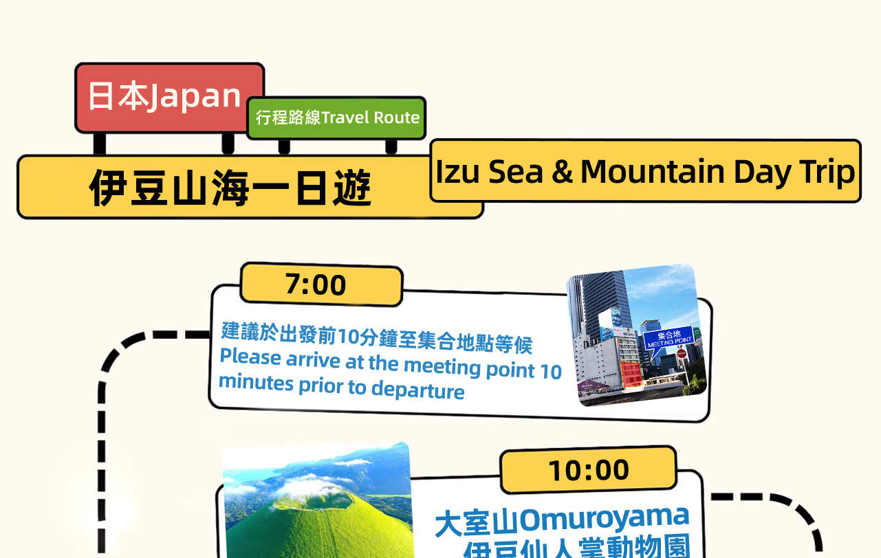 Izu Omuroyama & Cactus Zoo & Sea View Train Resort 21 & Jogasaki Coast ...